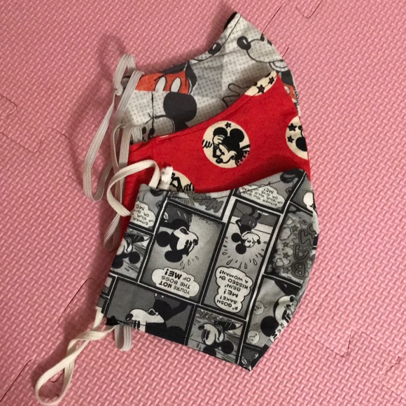Accessories | Lot Of 3 Disneys Mickey Mouse Adult Face Masks | Poshmark